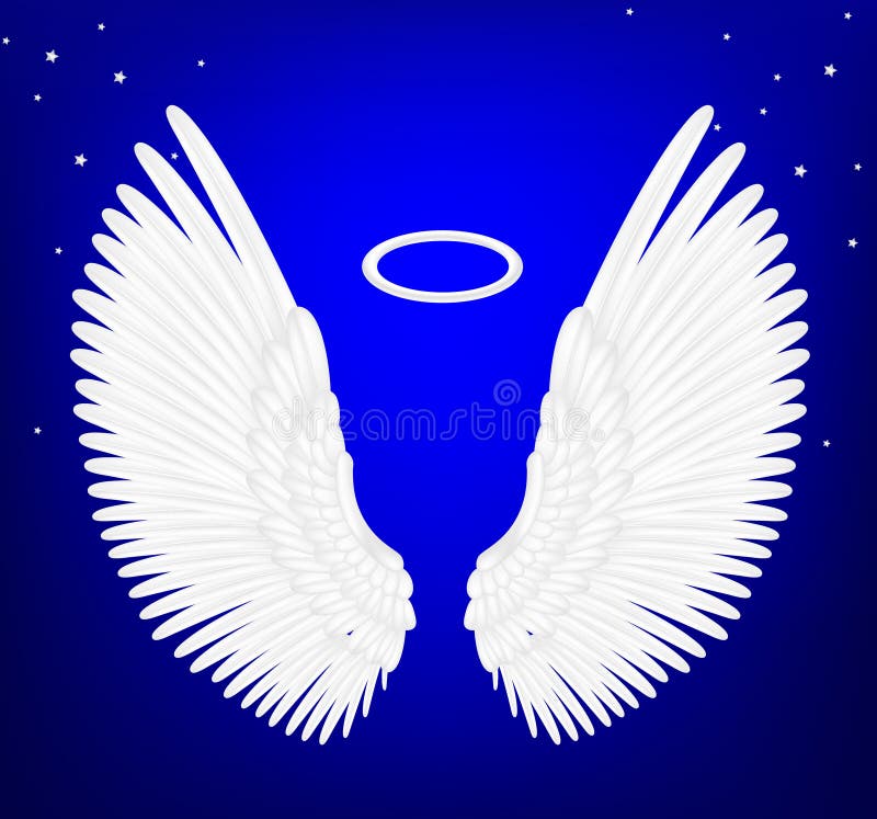 Ali d'angelo bianche illustrazione vettoriale. Illustrazione di fede ...