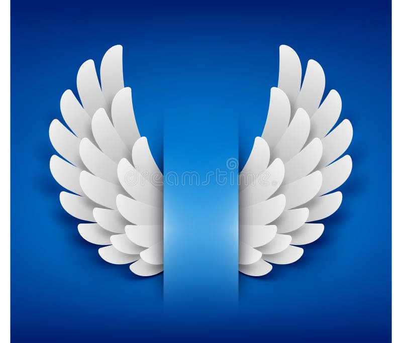 Ali di carta artificiali illustrazione vettoriale. Illustrazione di ...