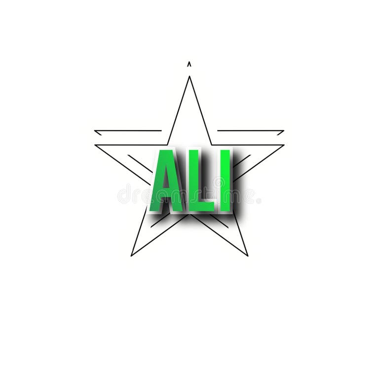 Ali Name Logo Wallpaper with White Background - 2020 Stock Illustration ...