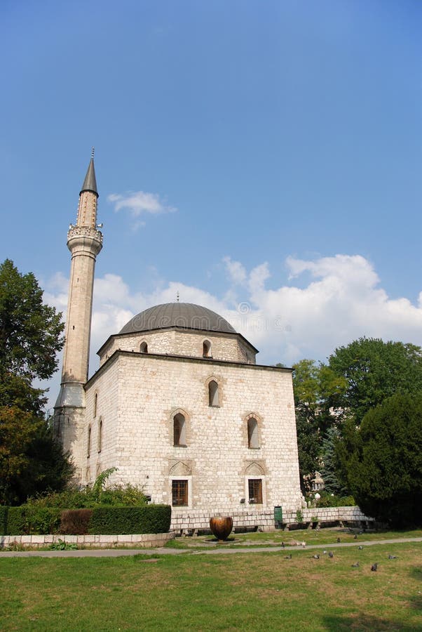 Ali Pasha Mosque In Sarajevo Stock Afbeelding - Afbeelding bestaande ...