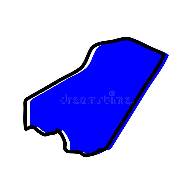 Ali Sabieh Region of the Djibouti Vector Map Stock Vector ...