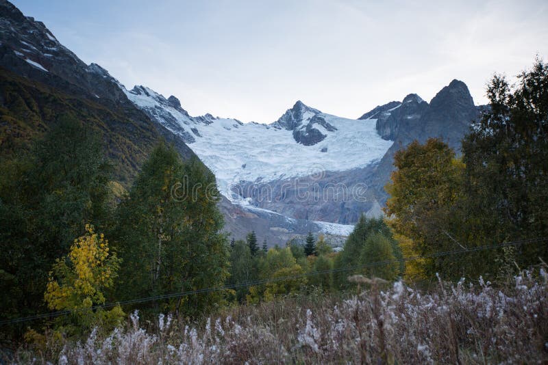 The Alibek glacier stock image. Image of slope, alibek - 126044371