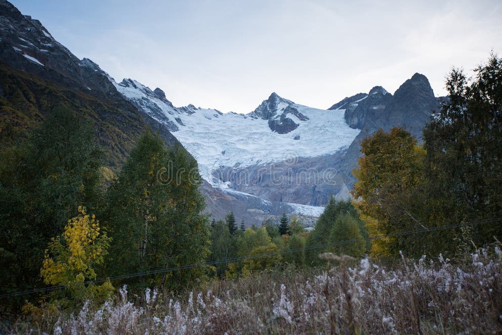 The Alibek glacier stock image. Image of slope, alibek - 126044371