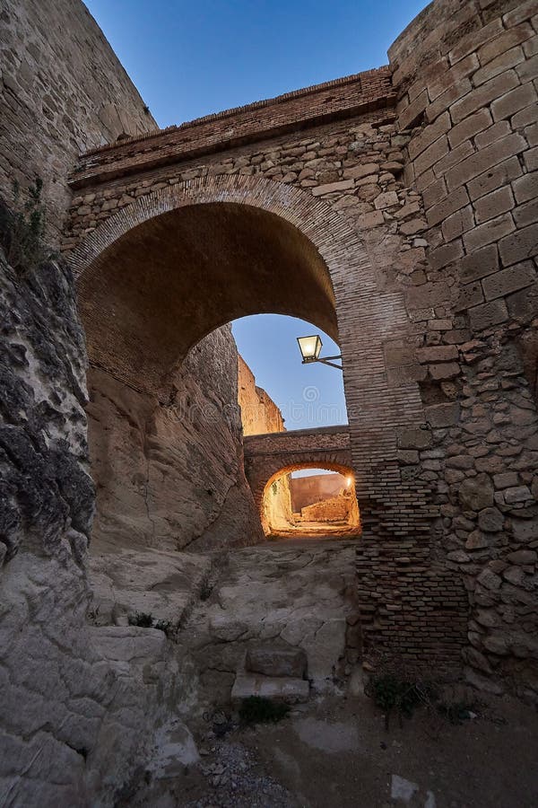 Alicante Castle Santa Barbara_1 Stock Image - Image of spain, castle ...