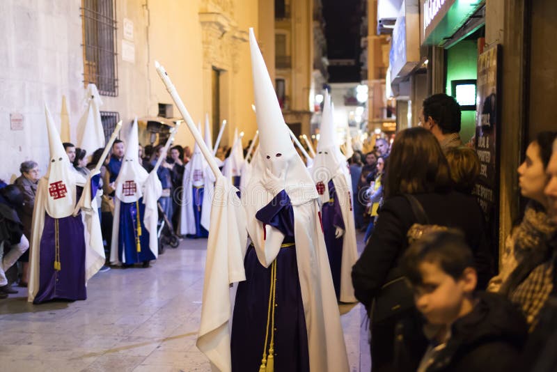 Alicante, Spagna 25 Marzo 2016 Processione Di Pasqua Fotografia Stock ...