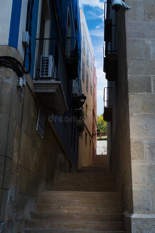 Alicante, Spain stock photo. Image of ladder, view, street - 71409140