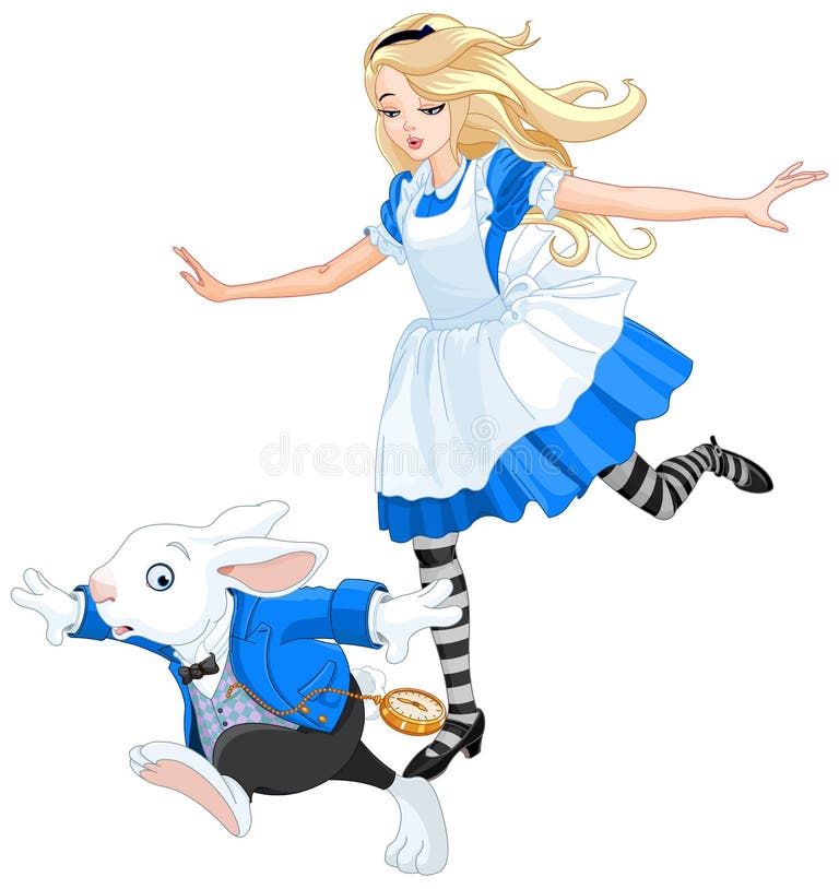 Alice Wonderland Rabbit Stock Illustrations – 965 Alice Wonderland ...