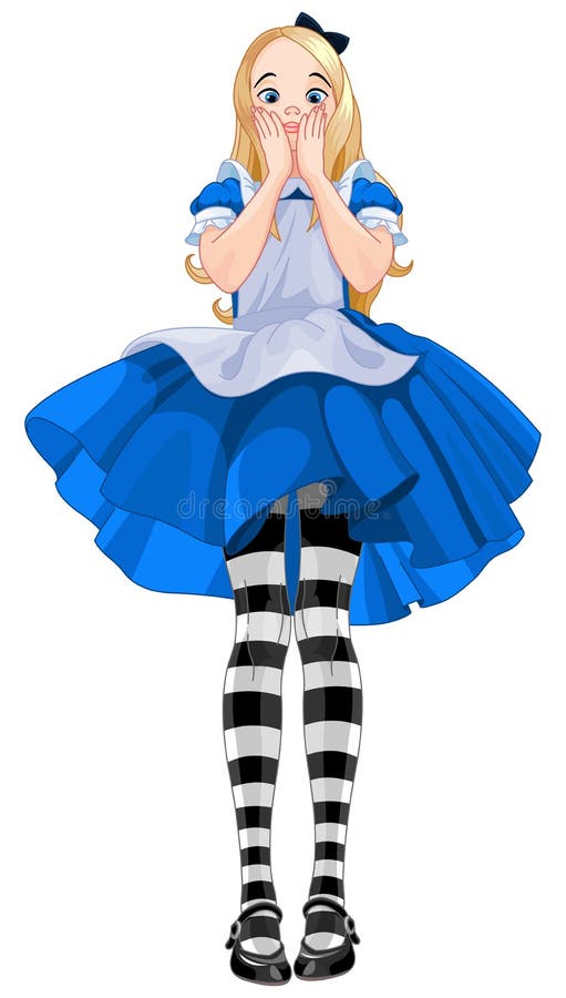 Alice Grow-up stock vector. Illustration of kids, cartoons - 68880796