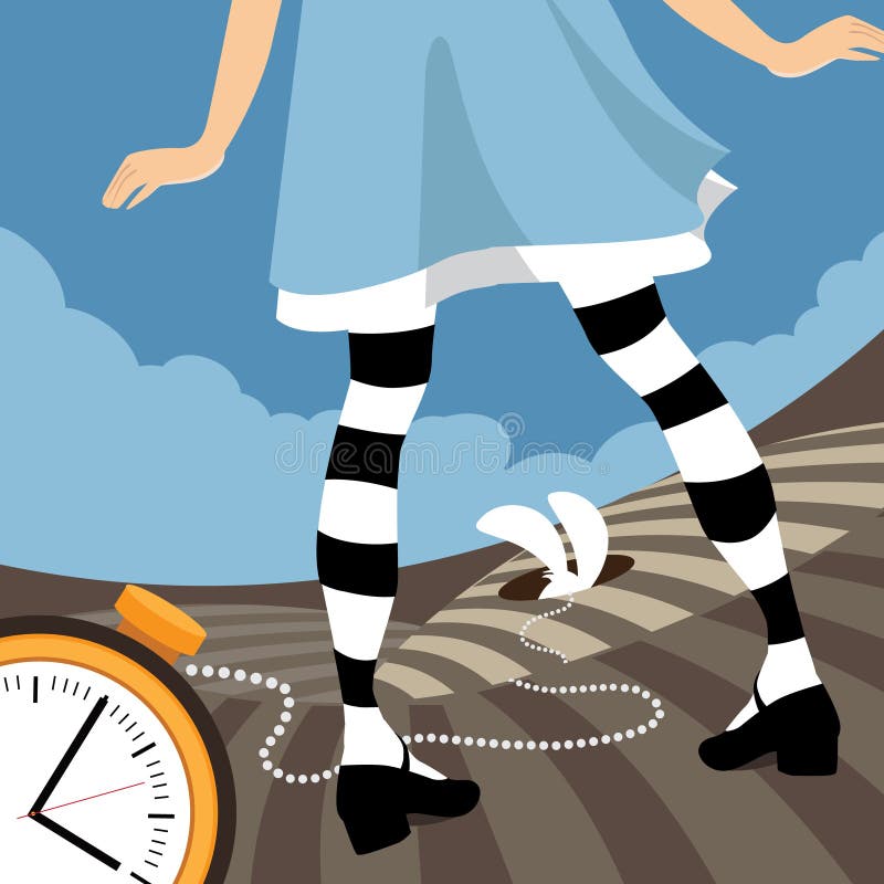 Alice Wonderland Down Rabbit Hole Stock Illustrations – 28 Alice ...