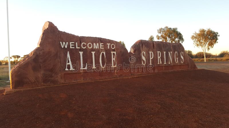 Alice Springs stock image. Image of pancarte, alice, ville - 96101109