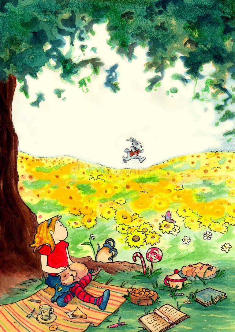 Alice Wonderland Tree Stock Illustrations – 454 Alice Wonderland Tree ...