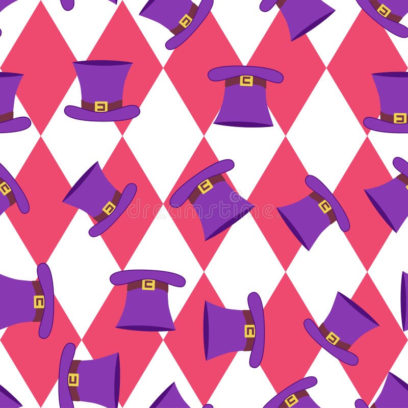 Alice in Wonderland Seamless Pattern Stock Vector - Illustration of ...