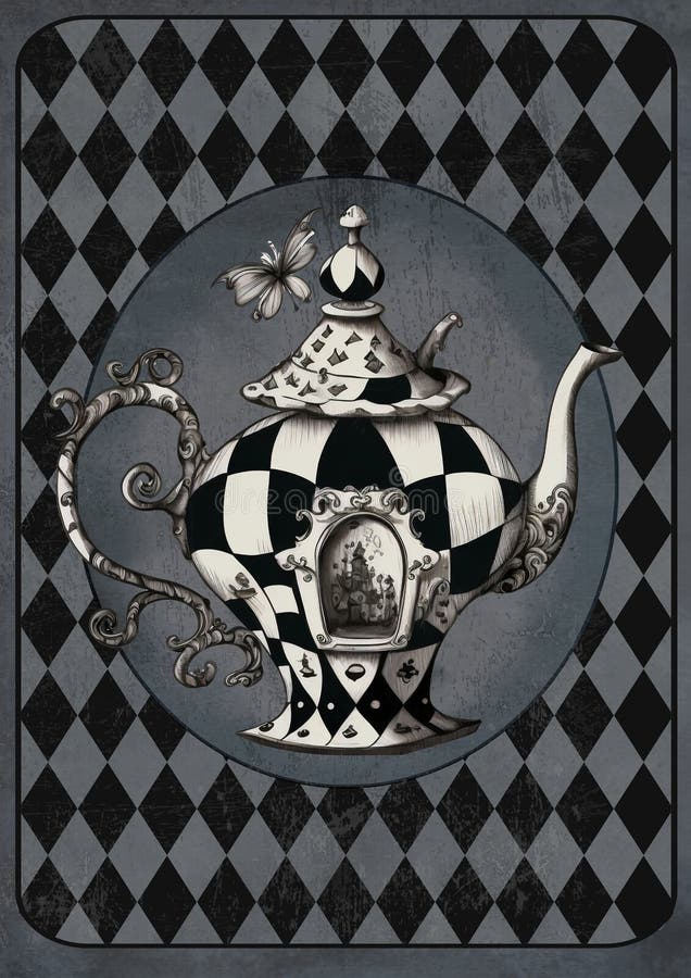 Alice in Wonderland Style Watercolor Poster AI Generated Stock ...