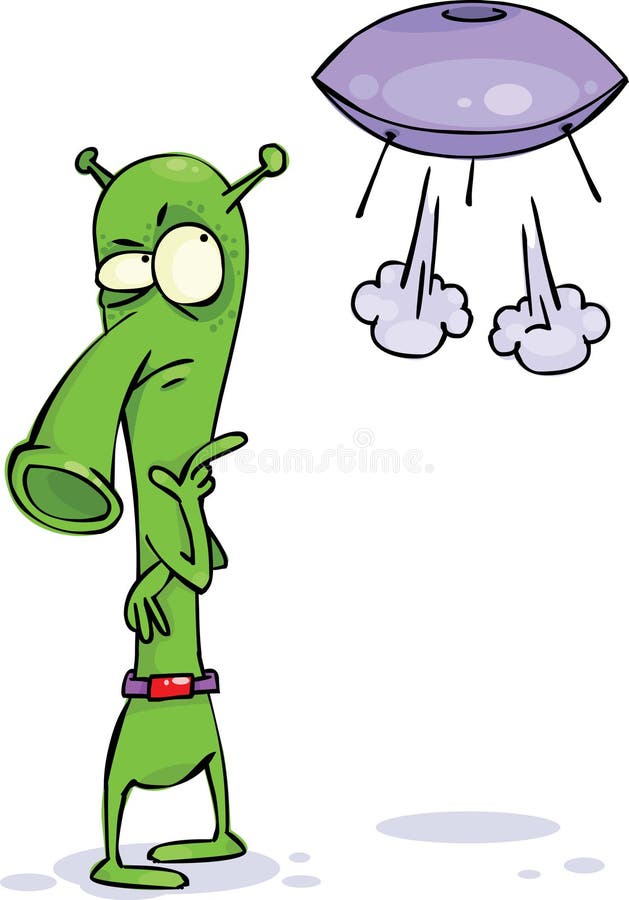 Cartoon Alien with a Ray Gun Stock Vector - Illustration of cartoon ...