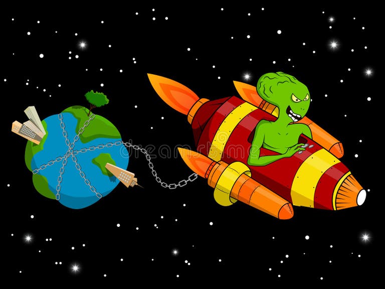 Cartoon Alien Home Stock Illustrations – 716 Cartoon Alien Home Stock ...