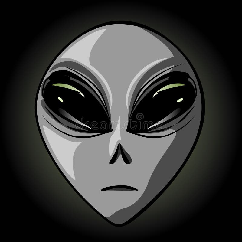 Alien Face Head Portrait stock illustration. Illustration of face - 5576328