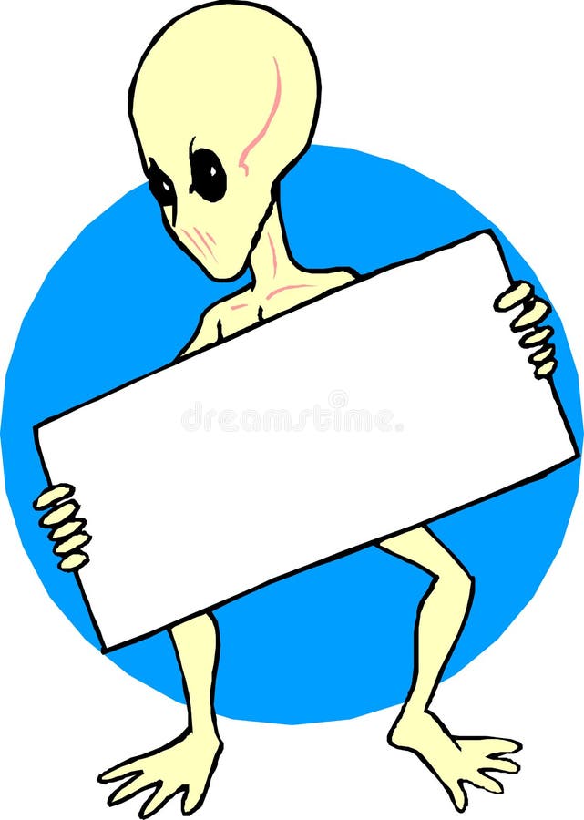 Cartoon Alien Holding Sign Stock Illustrations – 676 Cartoon Alien ...