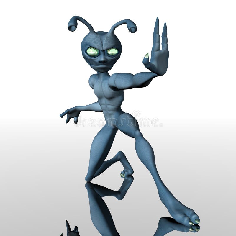 Alien stock illustration. Illustration of isolated, creature - 6029804