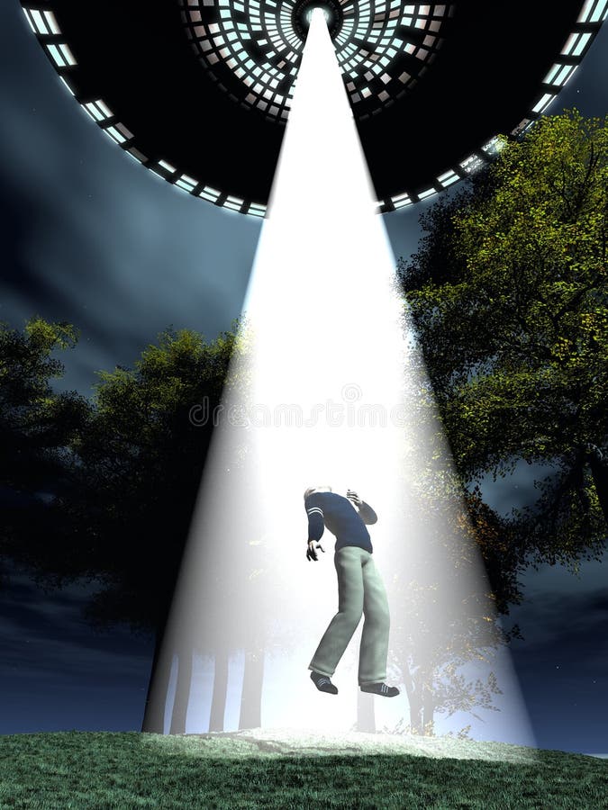 Alien abduction stock illustration. Illustration of science - 16861294