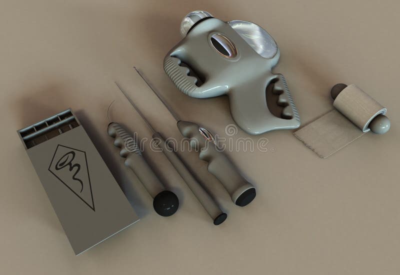 Alien Abduction Tools 2 stock illustration. Illustration of technology ...