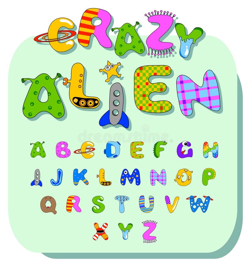 Alien alphabet stock vector. Illustration of shape, alien - 18774109