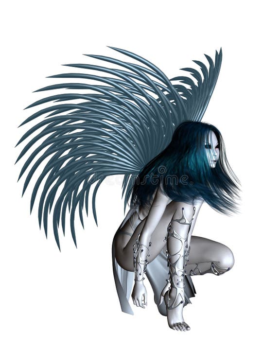 Alien Angel - 2 stock illustration. Illustration of digital - 15552966