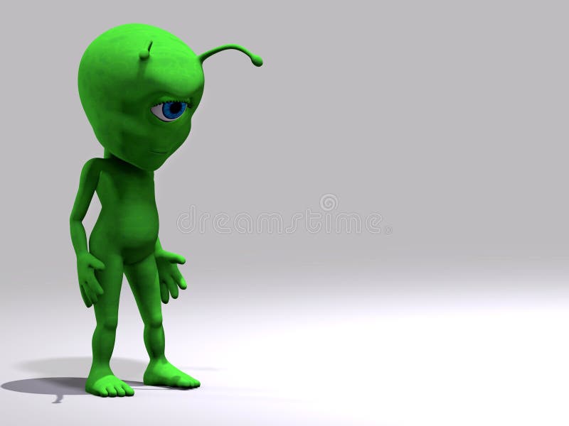 Alien Angry with Spaceship stock vector. Illustration of looking - 34320706