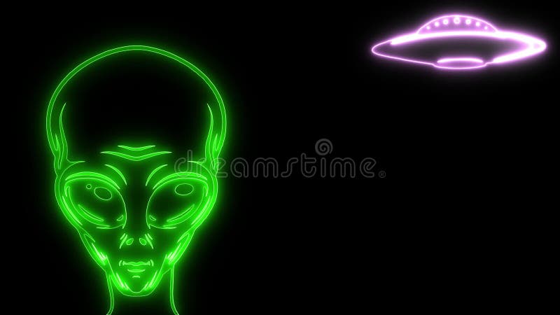 Alien Animation, Extraterrestrial with Ufo Stock Footage - Video of ...