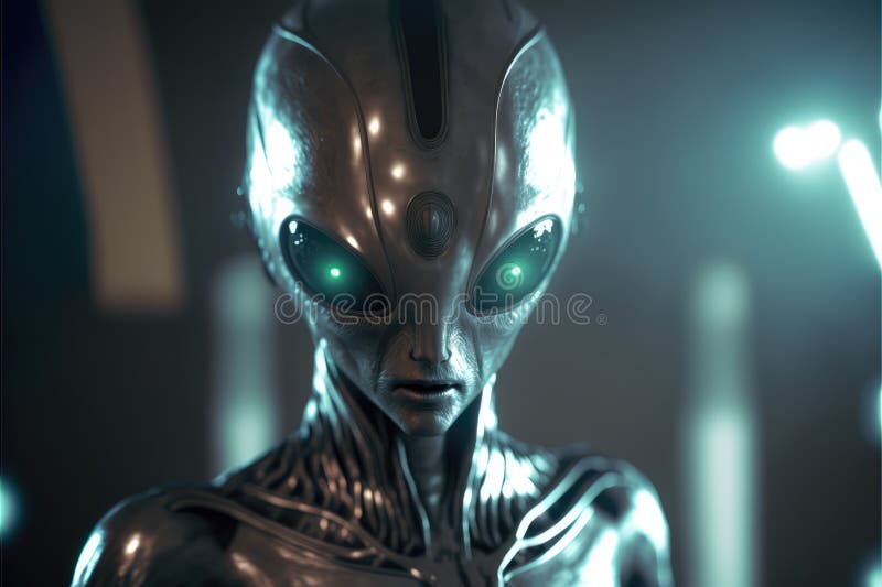 Alien from Another Planet, Generated Ai Stock Illustration ...