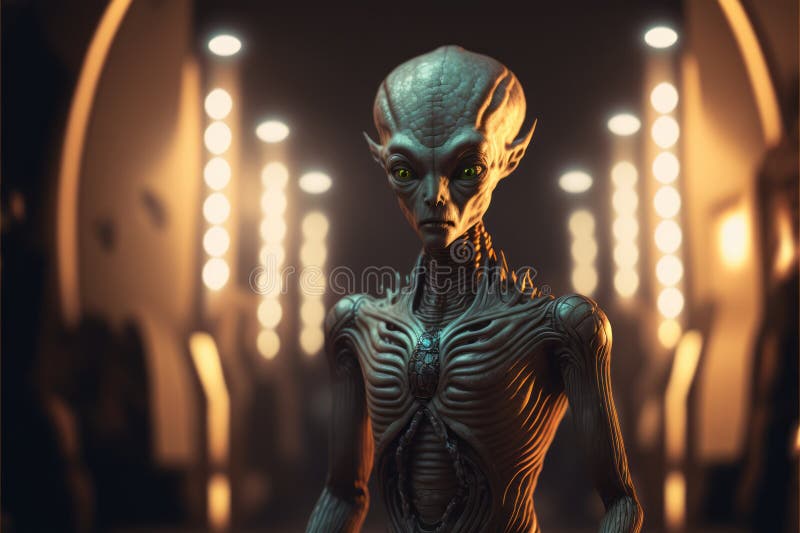 Alien from Another Planet, Generated Ai Stock Illustration ...