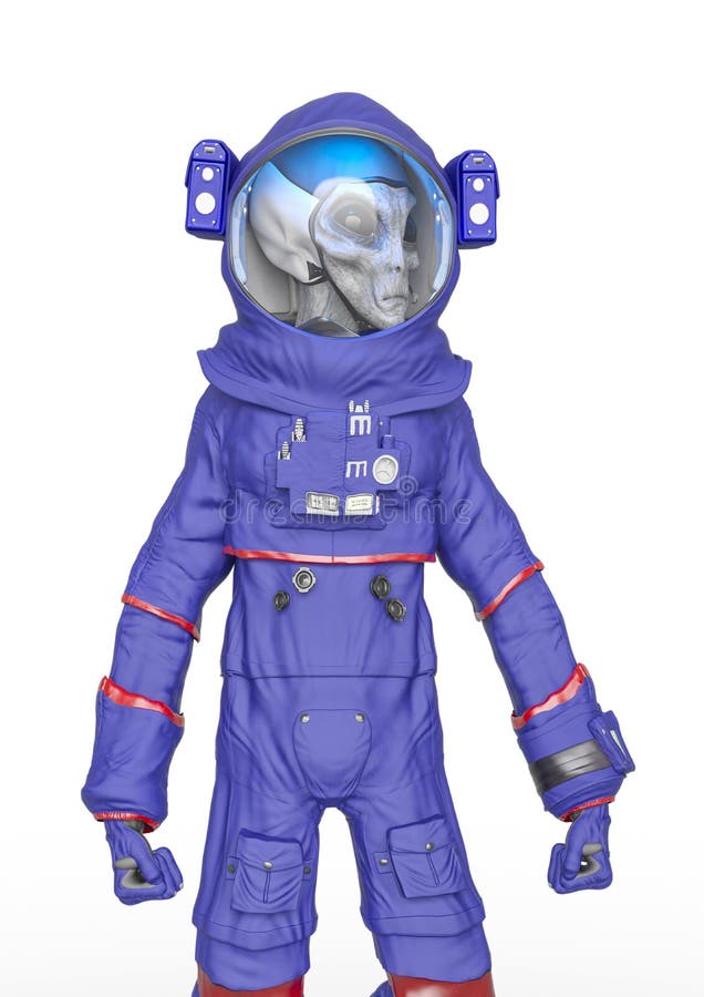 Alien Astronaut is Talking about Aliens Meme Pose Stock Illustration ...