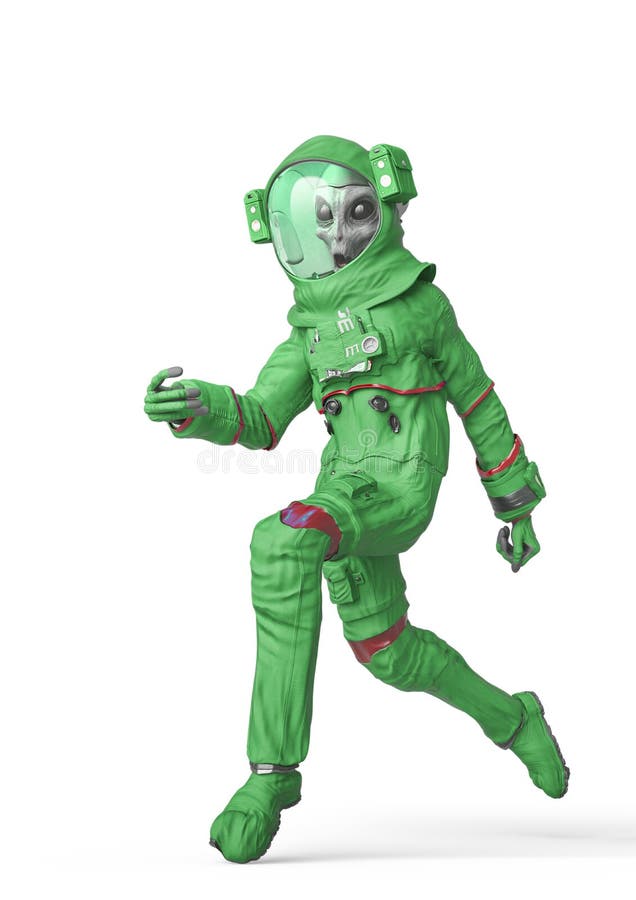 Alien Astronaut is Talking about Aliens Meme Pose Stock Illustration ...