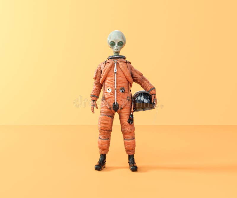 Alien astronaut suit stock illustration. Illustration of space - 269633268