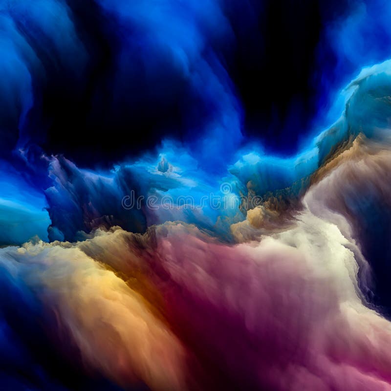 Virtual Cloudscape stock illustration. Illustration of alien - 150689355