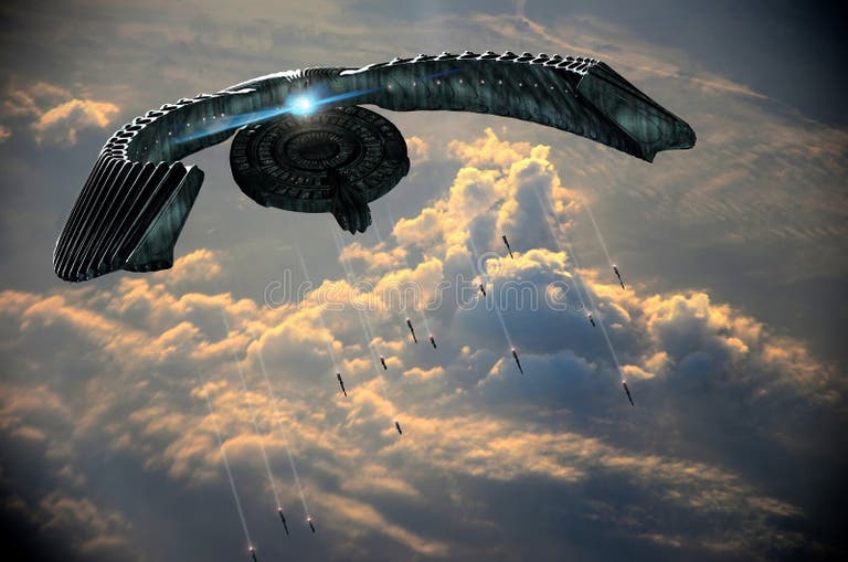 Alien Attack Spaceship Stock Illustrations – 4,952 Alien Attack ...