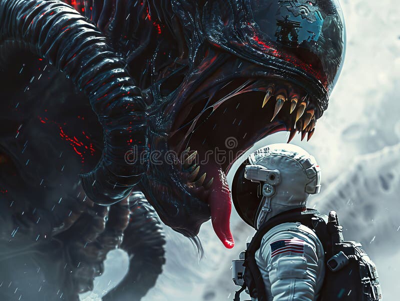 Alien attack stock illustration. Illustration of confrontation - 309751193