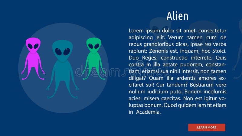 Alien Banner stock vector. Illustration of smiling, cartoon - 8511346