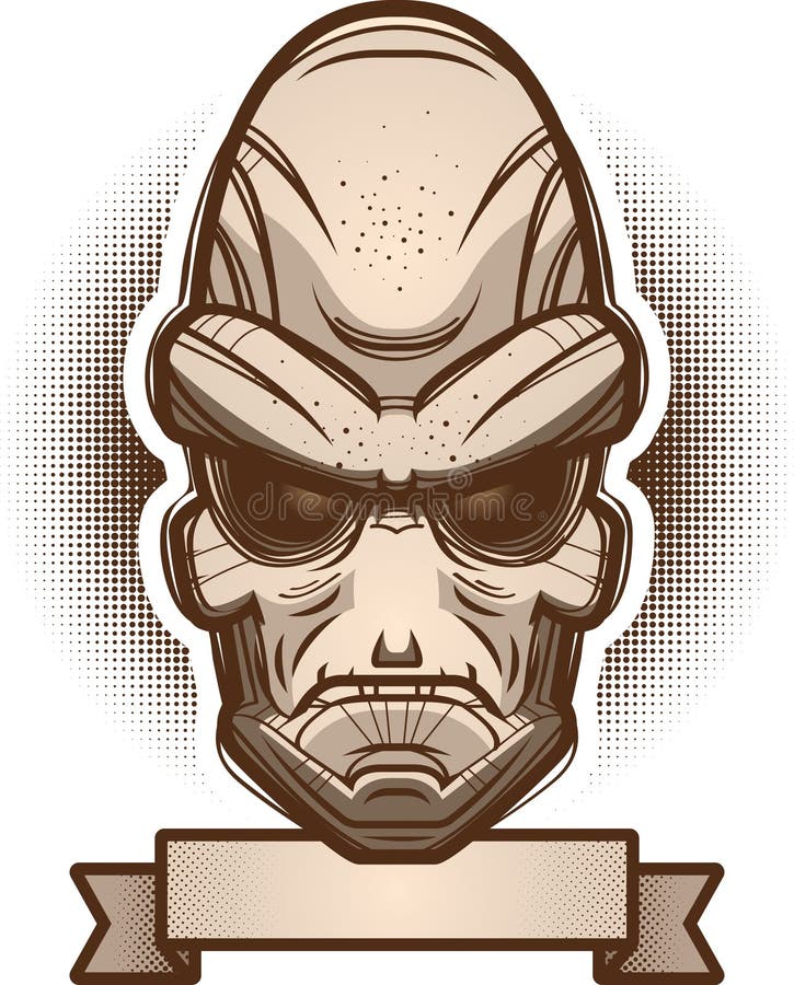 Alien Banner Illustration stock vector. Illustration of frightening ...