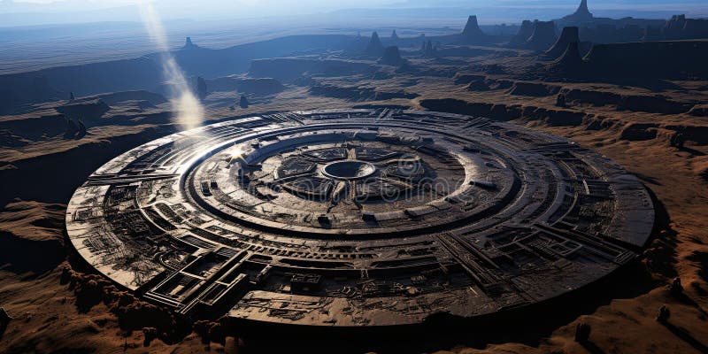 Alien base on earth. stock illustration. Illustration of ovni - 286986021