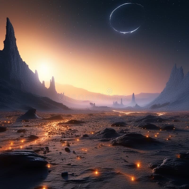 An Alien Beach with Phosphorescent Waves and Bizarre Rock Formations ...