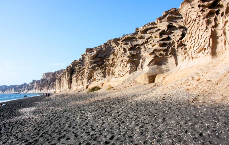 Alien beach in santorini stock photo. Image of strange - 103067416