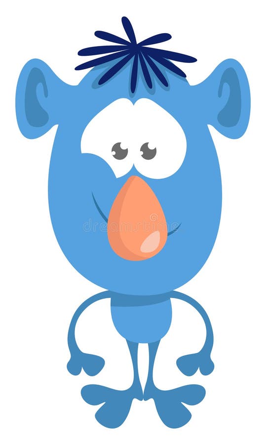 Alien with Big Nose and Ears,illustration,vector Stock Vector ...