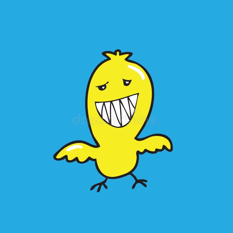 Alien bird stock vector. Illustration of vector, drawing - 52680429