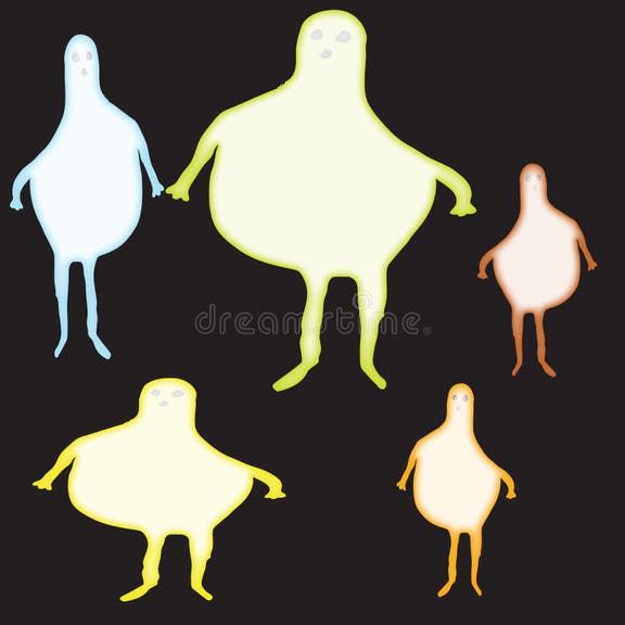 Alien blobs stock vector. Illustration of color, rendered - 7040274