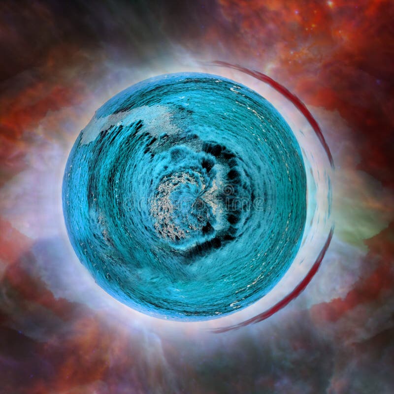 Alien blue planet stock illustration. Illustration of alien - 65959391