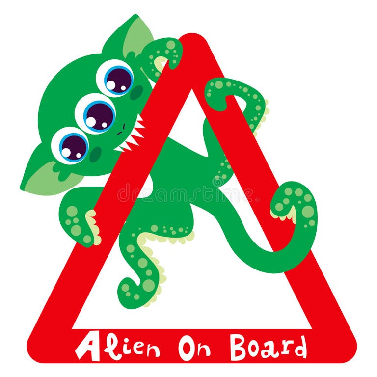 Alien on Board stock vector. Illustration of safety, cute - 18883987