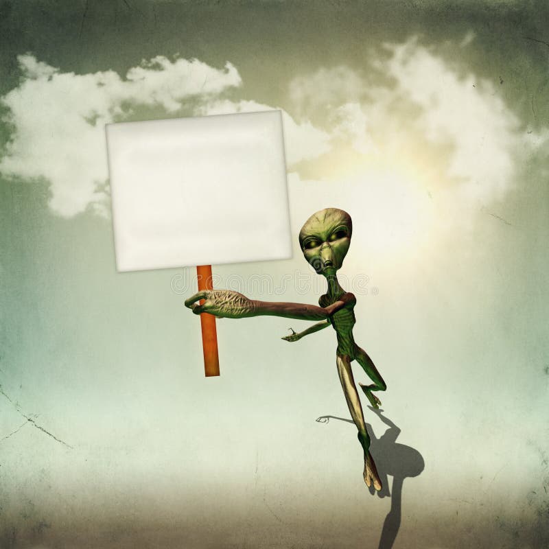 Alien With Board Picture. Image: 26929985