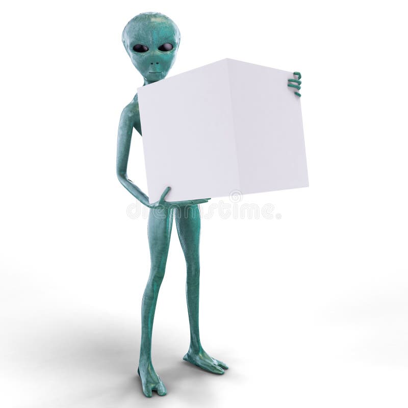 Alien with the blank stock illustration. Illustration of astronaut ...