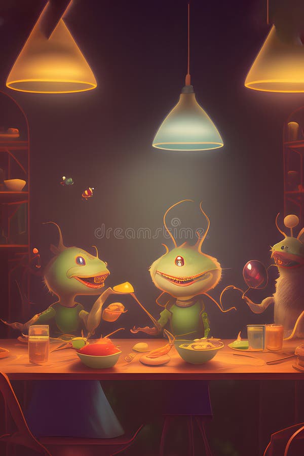 Alien or bug party stock illustration. Illustration of extraterrestial ...