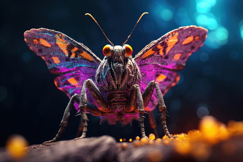 Alien Butterfly from Outer Space Looking at the Camera. Cute Alien ...